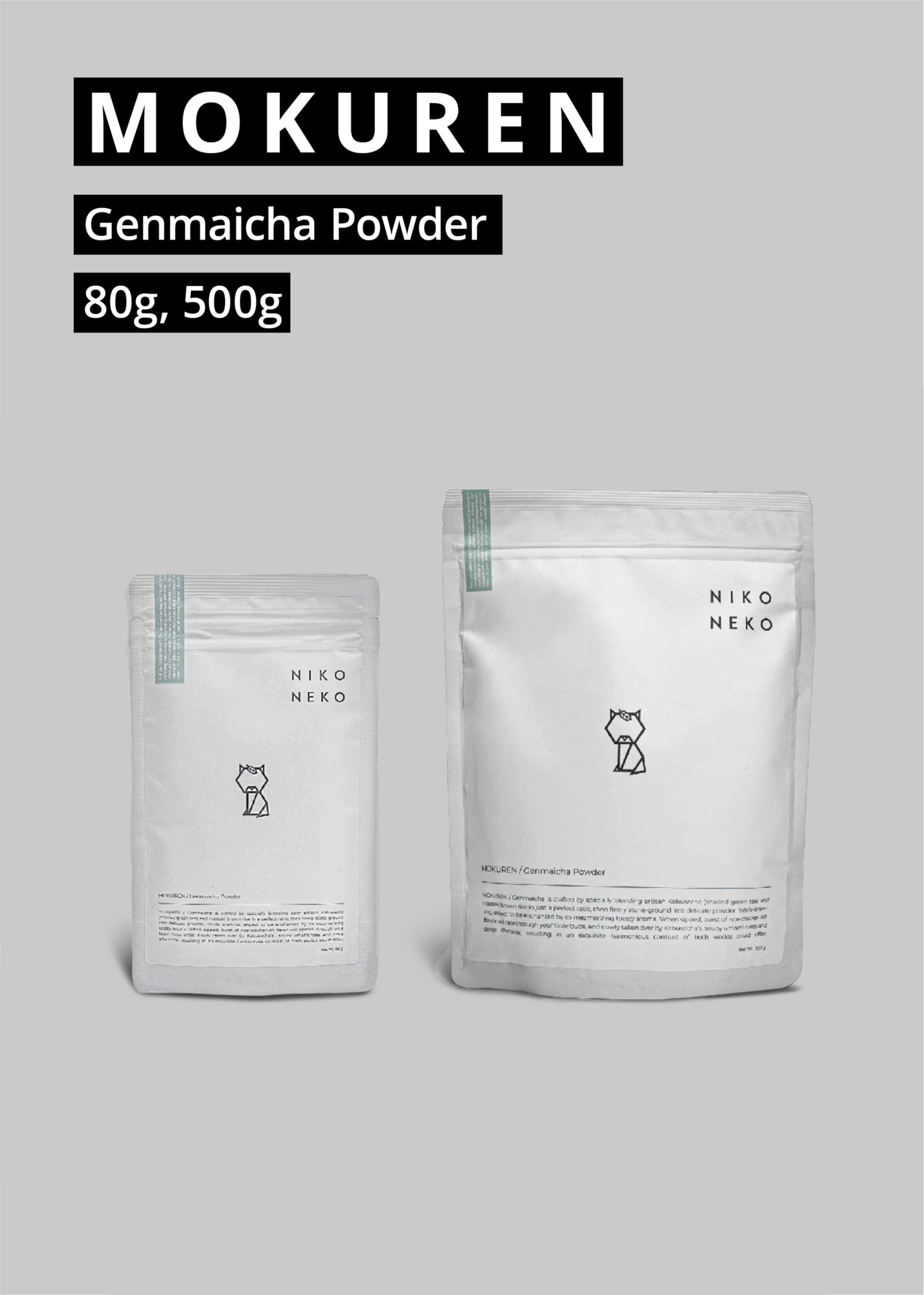 MOKUREN / Genmaicha Powder | Niko Neko Matcha