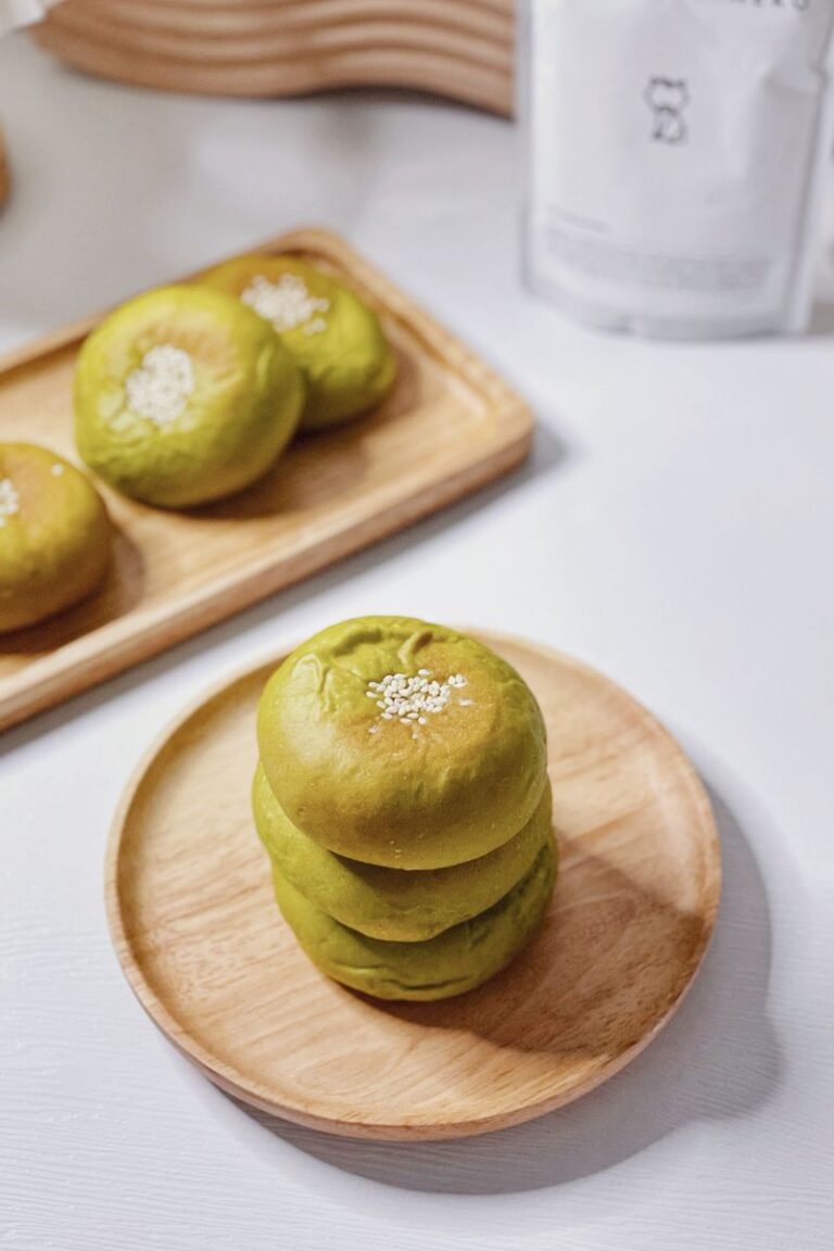 Matcha Red Bean Mochi Bun - Niko Neko Matcha