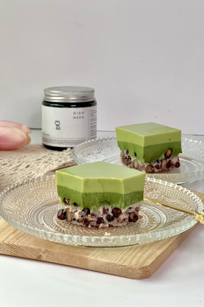 Matcha Azuki Milk Pudding | Niko Neko Matcha