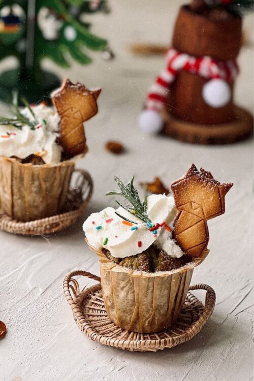 Christmas Matcha Cupcakes w/ Genmai Almond Butter Cookies - Niko Neko ...
